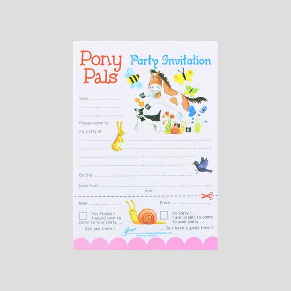 Pony Pals Pack Of 8 Invitations – Grays 1922 Ltd